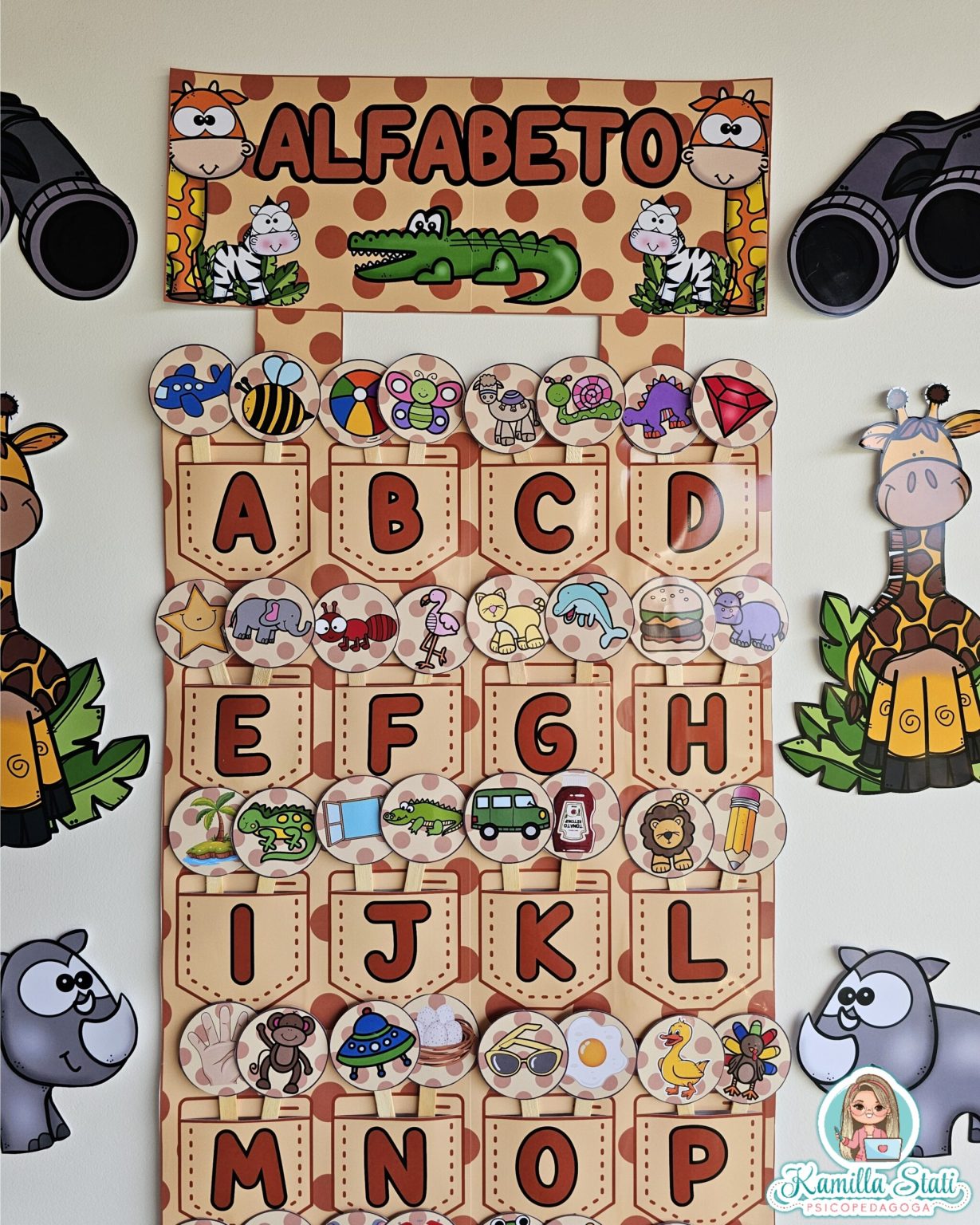 Alfabeto lúdico: Safari - Abc Pedagógico Infantil