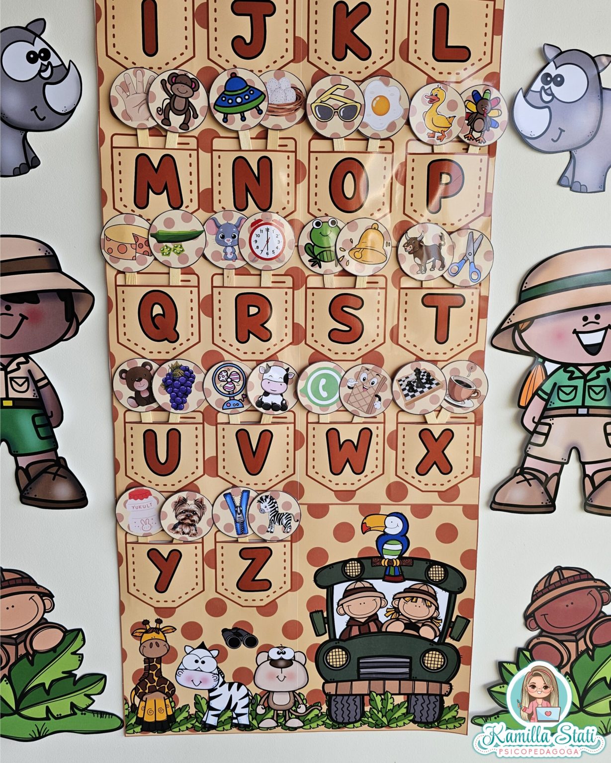 Alfabeto lúdico: Safari - Abc Pedagógico Infantil