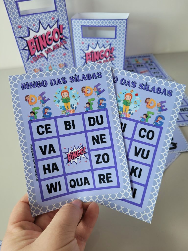 Bingo das sílabas - Abc Pedagógico Infantil