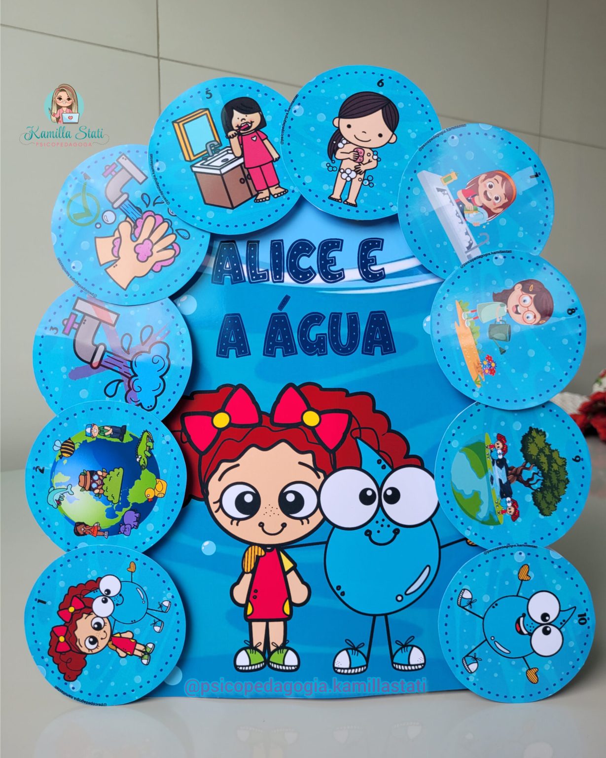 Luva: dia da água (Alice e a água) - Abc Pedagógico Infantil