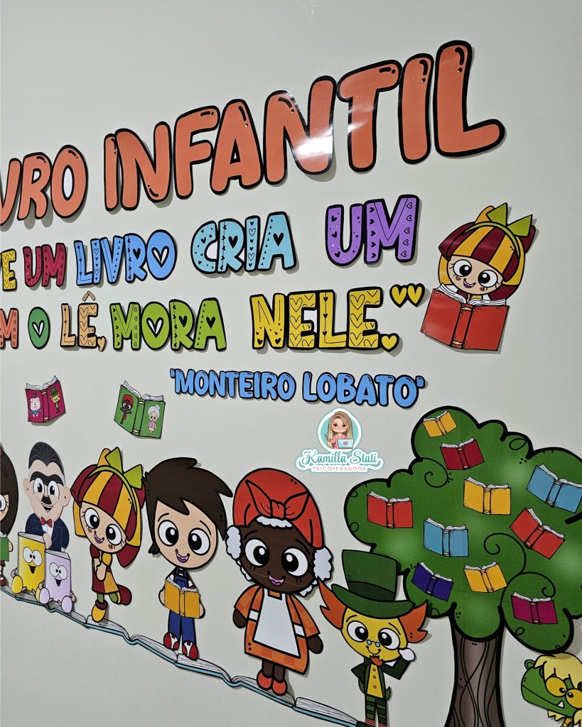 Painel dia do livro infantil - Abc Pedagógico Infantil
