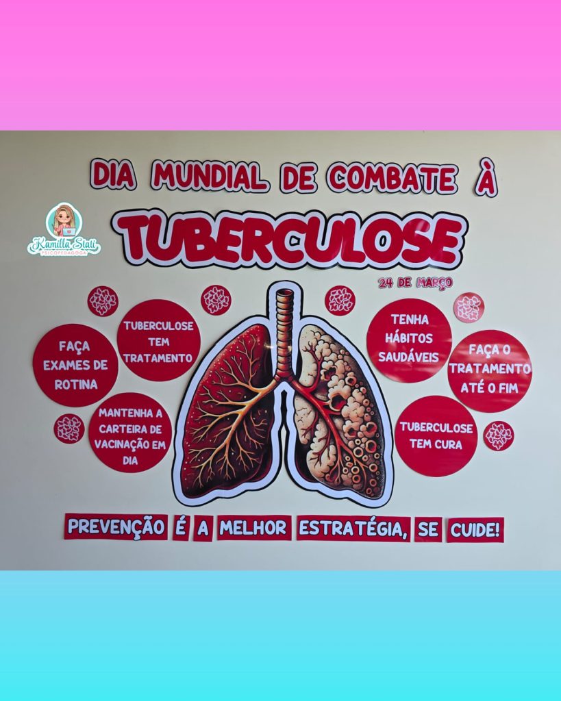 Painel dia mundial de combate à tuberculose - Abc Pedagógico Infantil