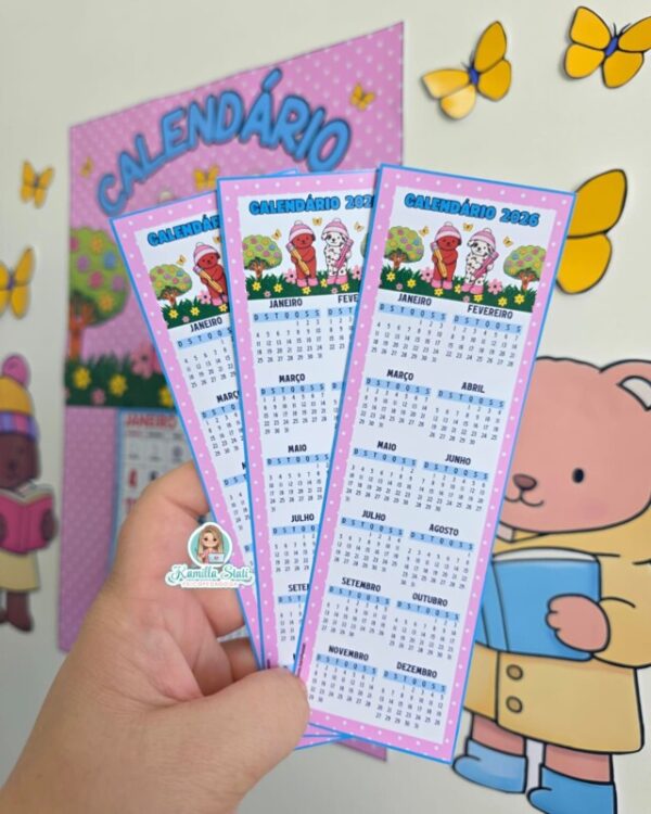 Calendário de parede Bobbie Goods 2026 - Abc Pedagógico Infantil